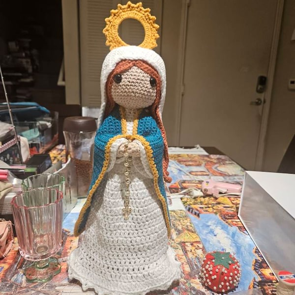 PATTERN: Blessed Virgin Mary Crochet Amigurumi, Virgin Mary Amigurumi ...