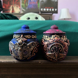 Death Moth Urn, Memorial Pet Urn, Small Keepsake Jar for Human Ashes ...