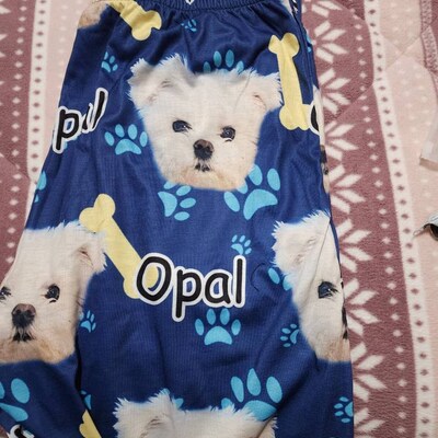 Custom Dog Photo & Name Pajama Pants, Dog Face Pajama Pants, Kids Pj ...