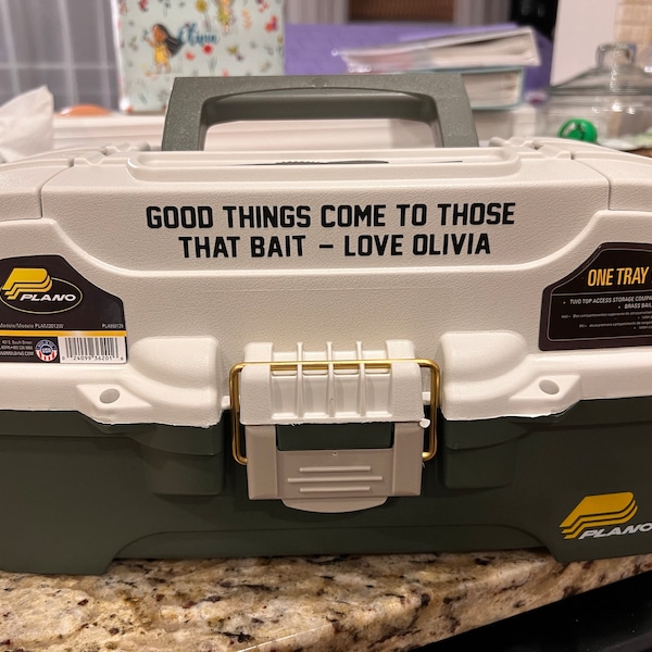 Personalized 2 Tray Fishing Tackle Box Free Shipping - Etsy