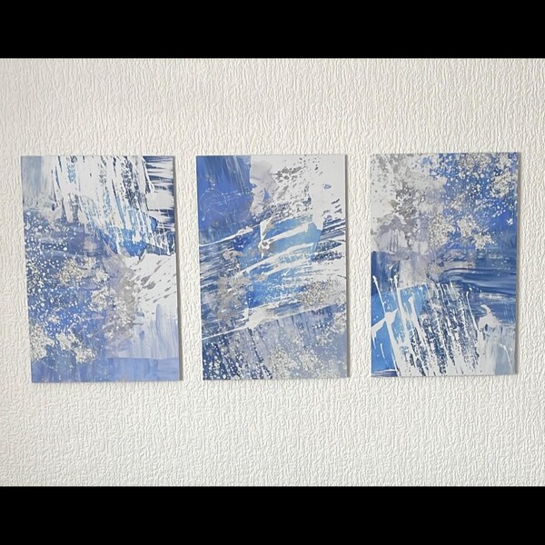 Abstract Print Set of 3, Green Printable Wall Art, Hallway Poster Set ...