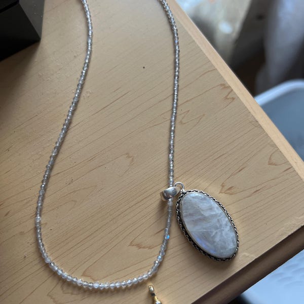 Lavender Fire Ethiopian Opal Bar Pendant Necklace, Handmade Pendant ...