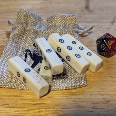 Medieval Bone Dice Set D4 set of 5 Set for Gaming, SCA, Creative ...