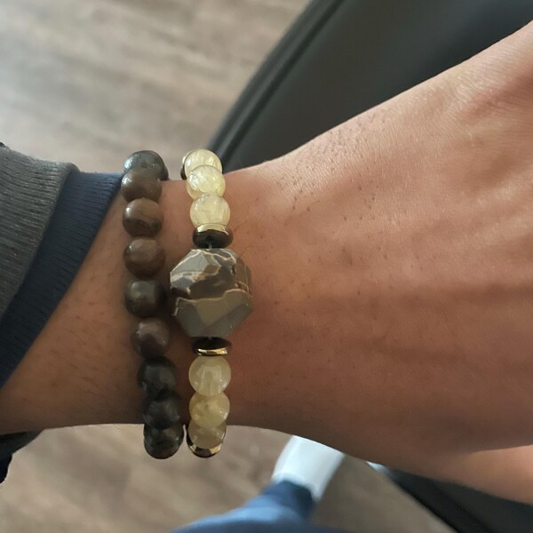 Custom Bracelets | Genuine Gemstones | Personlized Silver Gold ...