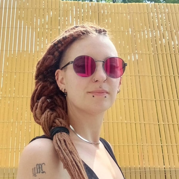 Synthetic Dreads "druid" in Brown, Blonde, Green Hair Double Ended or ...