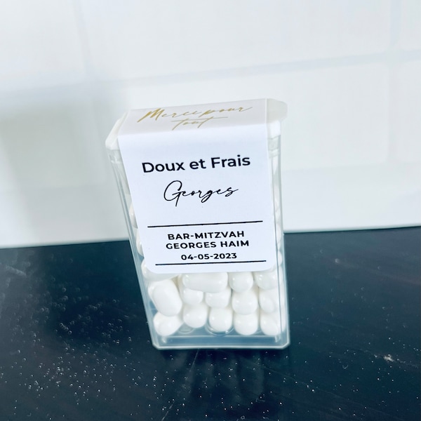 Tic Tac Label Foiled, Mint to Be Wedding Favor Sticker With Real Gold ...