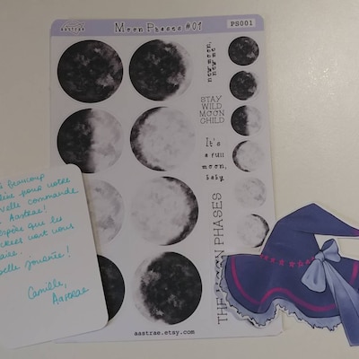 Moon Phases Planner Sticker Witch Stickers for Bullet Journal, Witchy ...