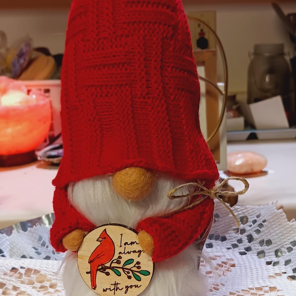 Memorial Gnome, Loss of Loved One Gift, Always With You Cardinal ...