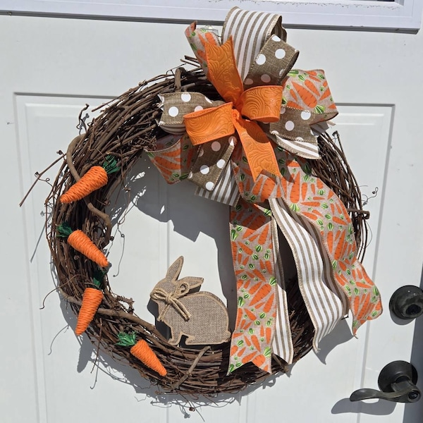 Easter Decoration, Easter Bow, Wreath Bow, Easter Wreath, Easter Swag, Spring Swag, Spring ...