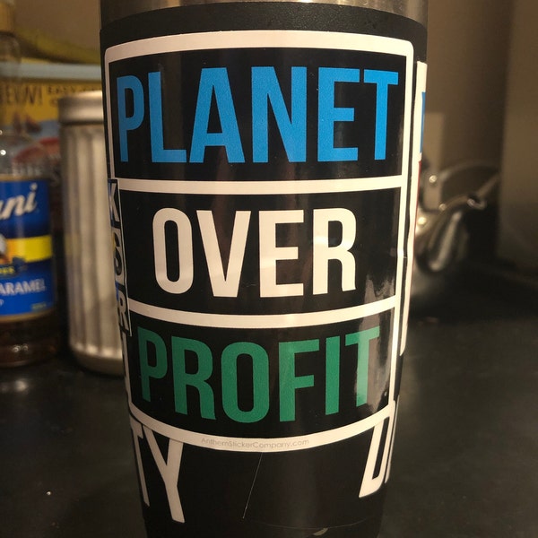 Planet Over Profit Vinyl Sticker - Etsy