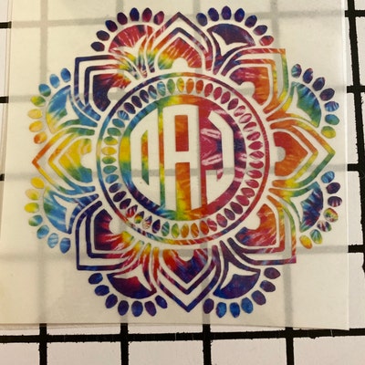 Rainbow Tie Dye Vinyl/printed Heat Transfer Vinyl/patterned Vinyl ...