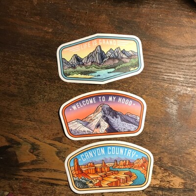 Adventure Sticker Pack Vinyl Sticker Scrapbook Car Decal Bumper Sticker ...