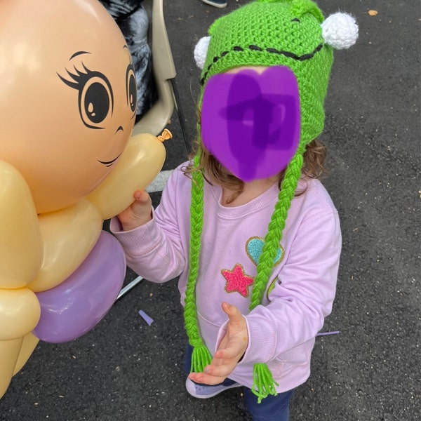 Worm Hat Hood, Crochet, Costume, Halloween, Handmade, Crochet, Toothy ...