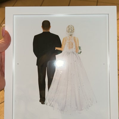 Personalized Bride and Dad Portrait Art DIGITAL Father of the Bride ...