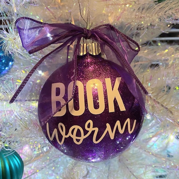 Reading Ornament - Book Worm Ornament - Reading - Reader - Library ...