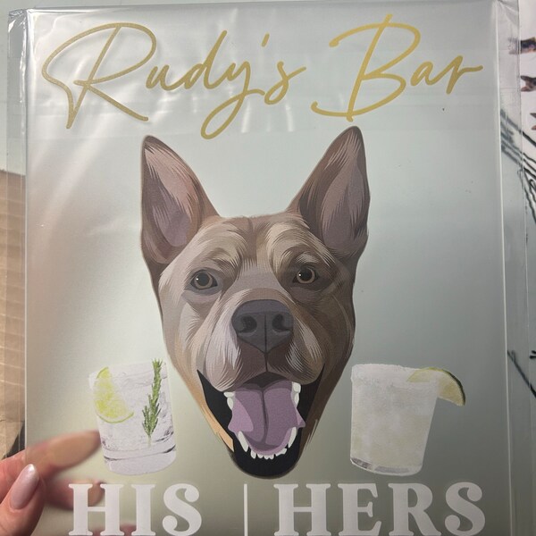 Dog Signature Drink Sign, Dog Bar Acrylic Sign, Open Bar Wedding Sign ...