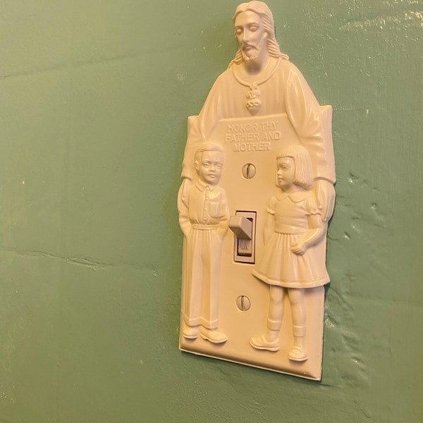 Reproduction Vintage Turn on Jesus Light Switch Plate Cover Hartland ...