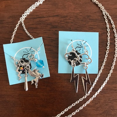 Hercules Charm Earrings Silver Lightning Bolt Jewelry Hercules - Etsy