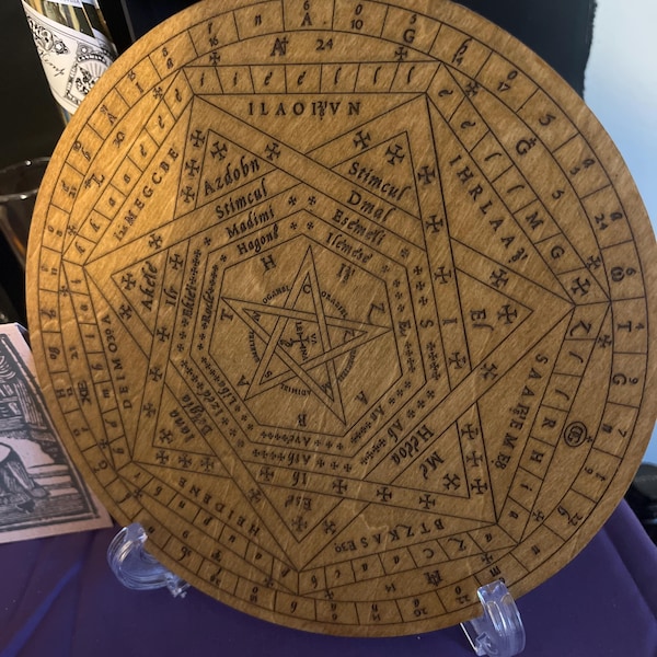 Sigil of Ameth | Engraved Wooden Altar Plate | Choice of Sizes | Symbol ...