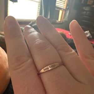 Custom Skinny Name Ring Personalized Stackable Rings in - Etsy
