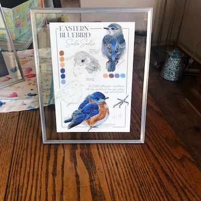 Bluebirds Art Printable Eastern Bluebird Print Nature Artwork Wildlife ...