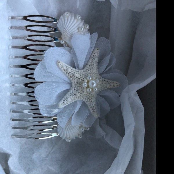 Headpiece, Seashell Hair Comb, Beach Wedding, Beach Hair Accessory ...