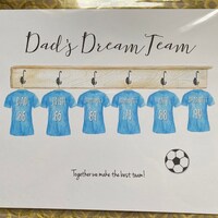 Fathers Day Gift, Football Print, Dads Dream Team, Gifts for Dad ...