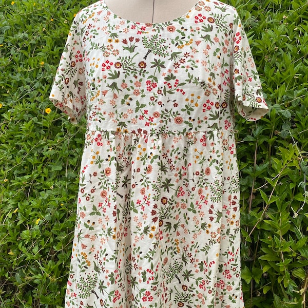 A-line Linen Dress Sewing Pattern: High Waist, XS-5XL (PDF Pattern) - Etsy