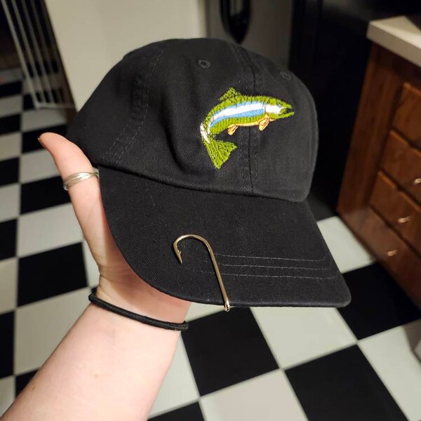 Fly Fishing Embroidered Hat, Baseball Cap, Bass Fisherman Dad Hat, Mom ...