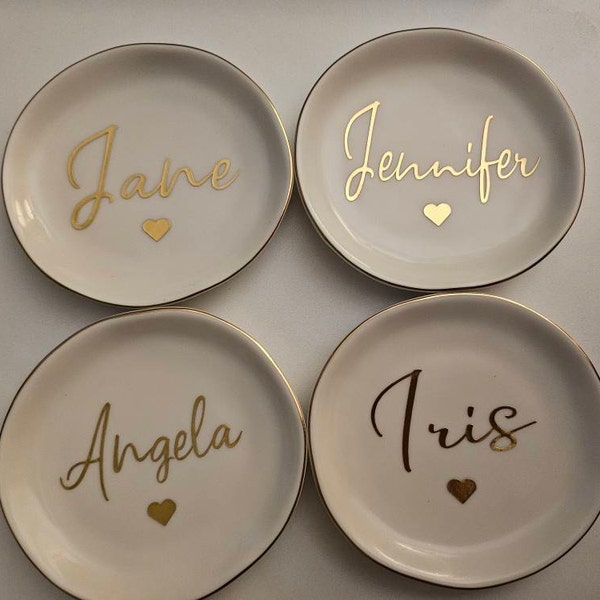 Personalized Ring Dish | Custom Jewelry Dish | Engagement, Wedding, or ...