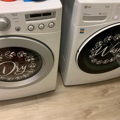 Laundry Room Decor wash dry Vinyl Decals, Washing Machines and Dryers ...