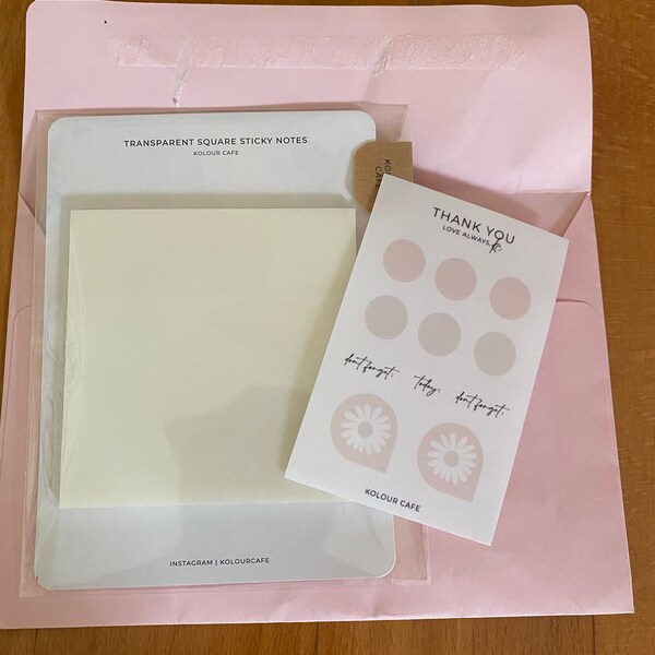 Transparent Matte Sticky Notes | Plastic Clear Sticky Notes for ...