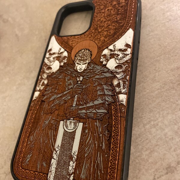 Howl's Moving Castle Phone Case Wood Laser Engraved Hand Painting for ...