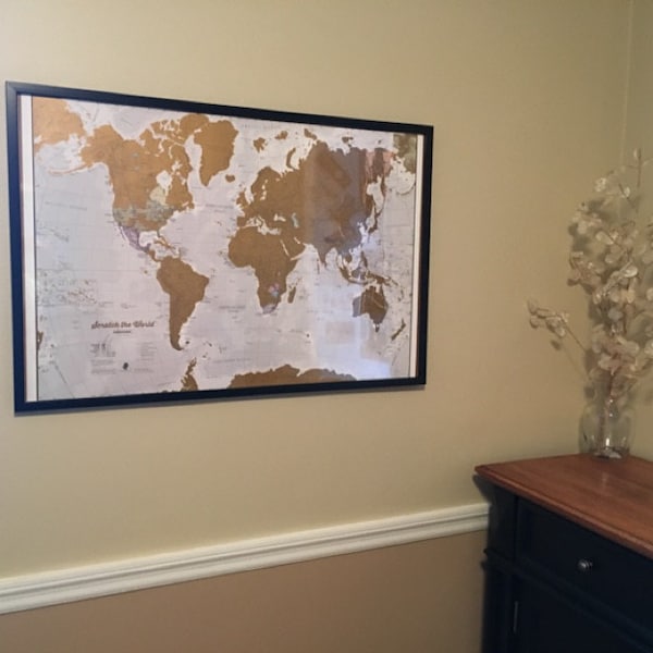 Scratch off Map Poster - Most Detailed World Map, Gift for Him, Gift ...