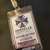 Resident Evil Umbrella Corporation Bioweapons Division ID Card Badge Cosplay Costume Name Tag ...