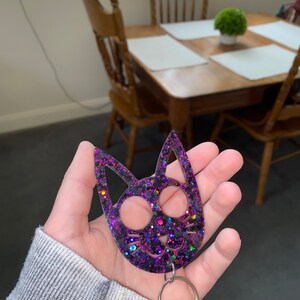 Glitter Kitty Keychain | Etsy