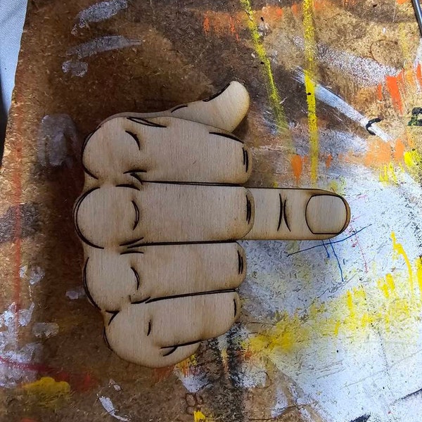 Automatic Middle Finger, Flip Off, Thumbs Up, SVG, Laser Cutting File ...