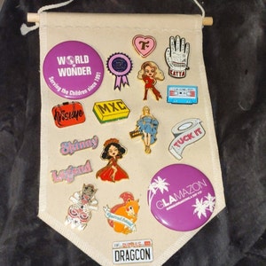 Large Blank Canvas Banner, Enamel Pin Banner, Pin Banner, Pin Pennant ...