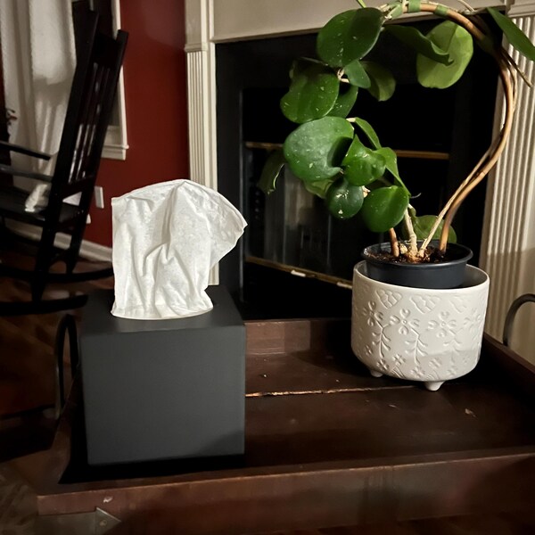 Tissue Box Cover, Jade White, Tissue Box, Tissue Cover, Minimalist ...