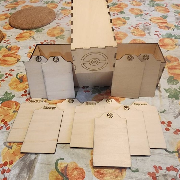 Laser-cut Trading Card Organizer Box – Holds 900 Cards (SVG, DXF, AI ...