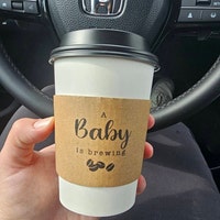 Baby Shower Coffee Cups A Baby is Brewing, Hot Cocoa Cup Sets, Gender ...