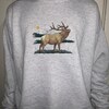 Sunrise Elk Embroidered Crewneck - Etsy