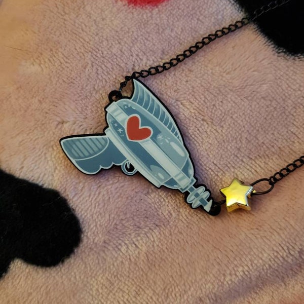 Retro Ray-gun Acrylic Charm Necklace - Etsy