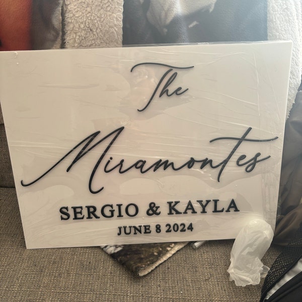 Personalized Gold Welcome Sign, Last Name Welcome Sign, Wedding Welcome ...