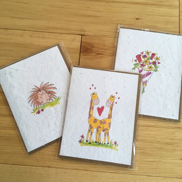 Seed Paper Journal// Plantable Notebook// Blue Poppy// Christmas Gift ...