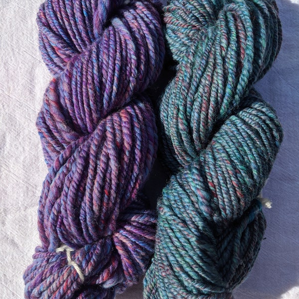 4 Oz of Multi Colored Merino Wool Top Dyed Heather 21.5 Micron Roving ...