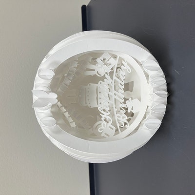 3D Birthday Popup Sphere Papercraft Template, Papercut SVG, Png Pdf ...