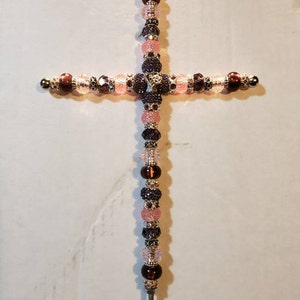 Beautiful Beaded Cross Garden Stake - Etsy