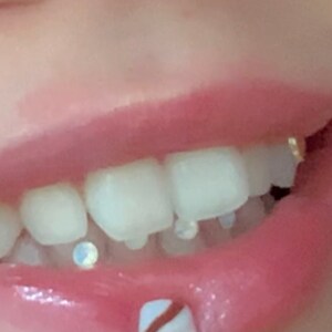 Solid 18k Gold & Rose Gold Tooth Charm Tooth Gem One Piece - Etsy