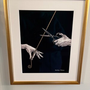 Thread of Life Ancient Greek Mythology Art Print, Gold Foil Embellished ...